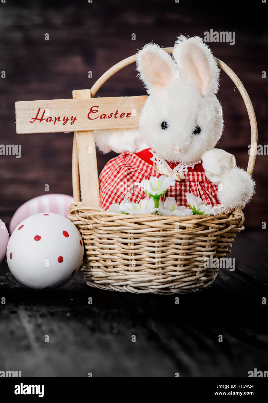 Happy Easter day, bunny and egg, Christians worldwide celebrate Stock ...