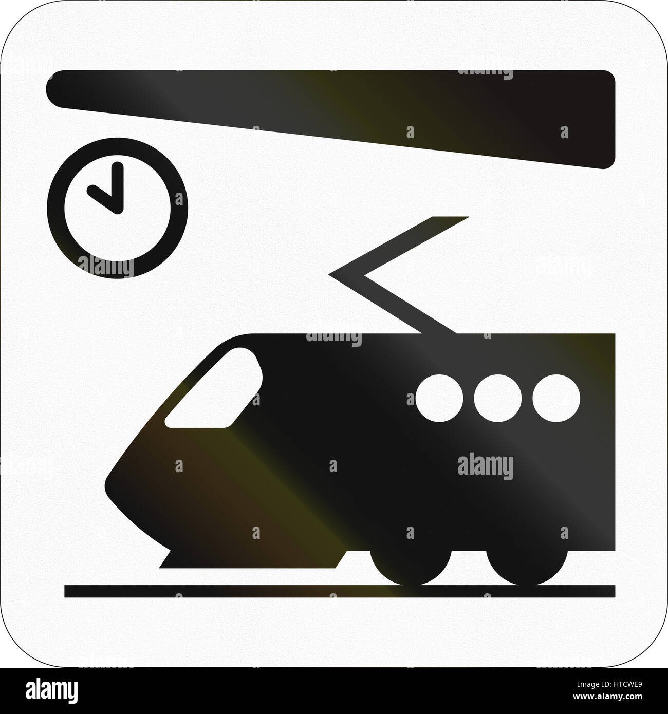 Other Norwegian information road sign - Train station Stock Photo - Alamy