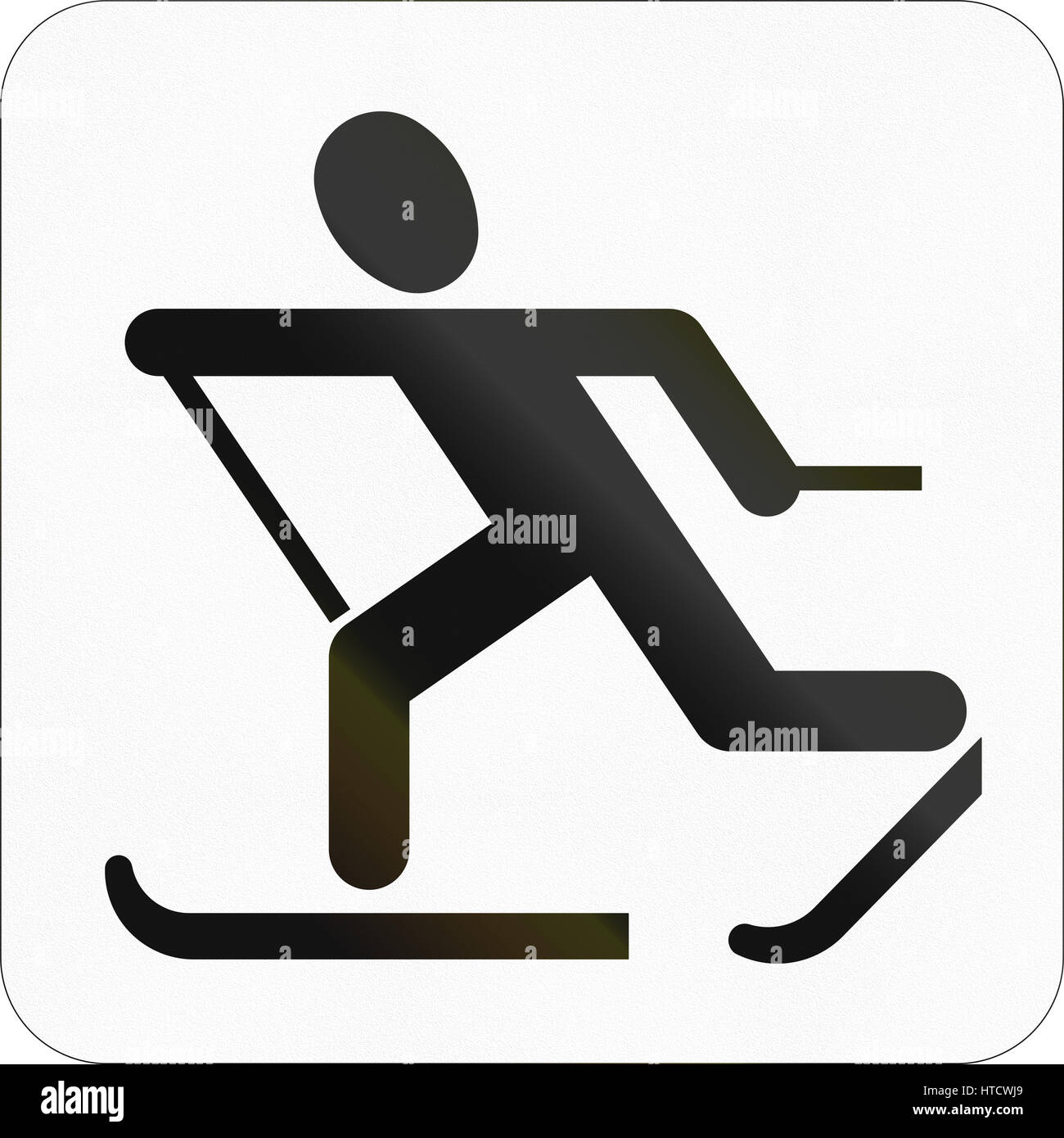 Other Norwegian information road sign - Ski arena Stock Photo - Alamy