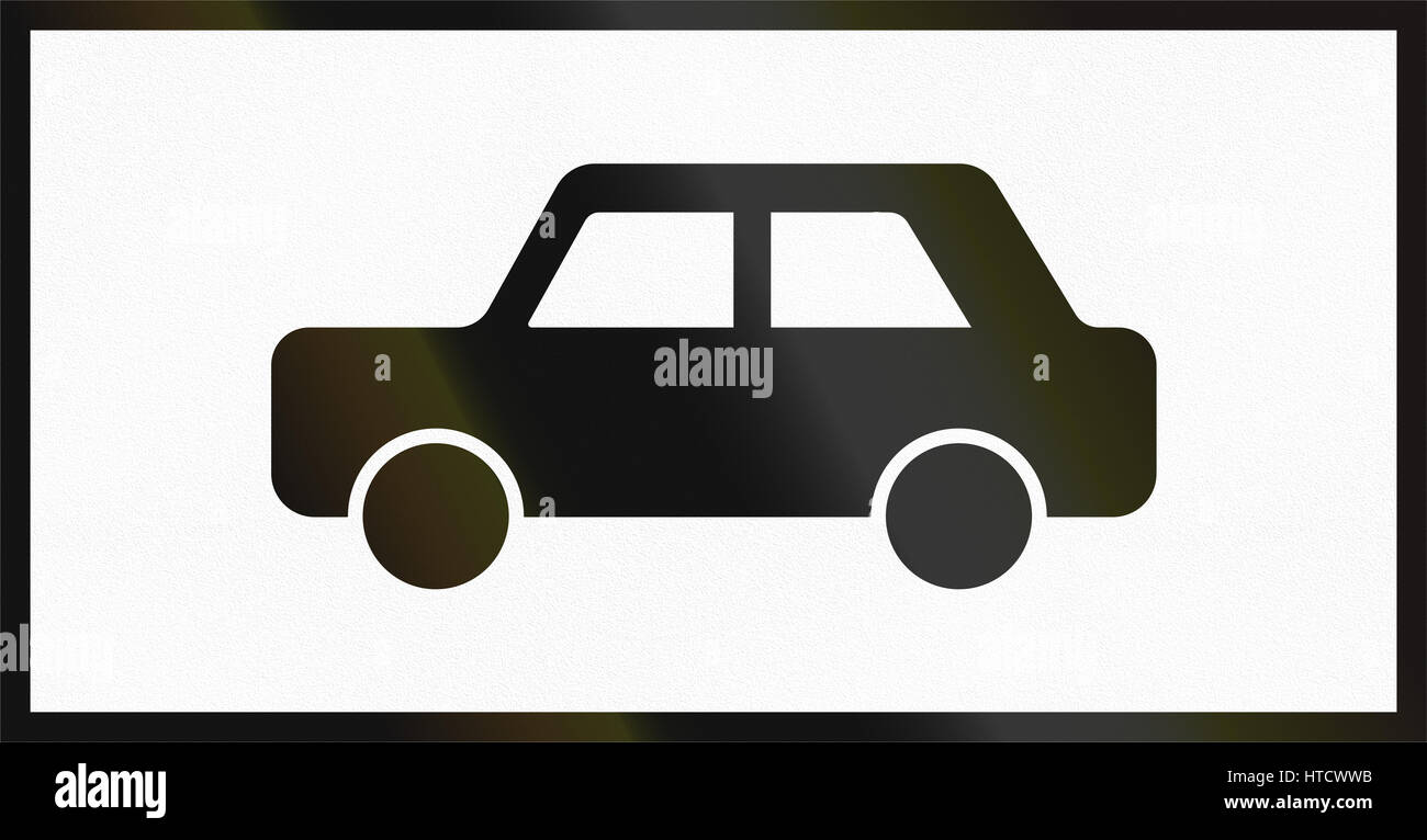 Norwegian supplementary road sign - Sign applies to cars Stock Photo ...