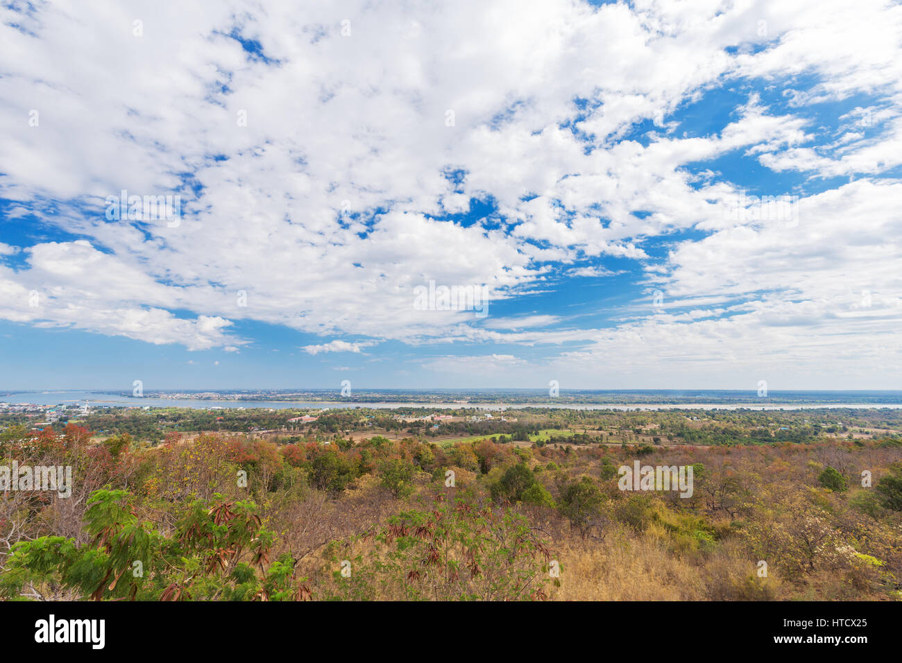 top view of mekong river at Mukdahan, Thailand Stock Photo - Alamy