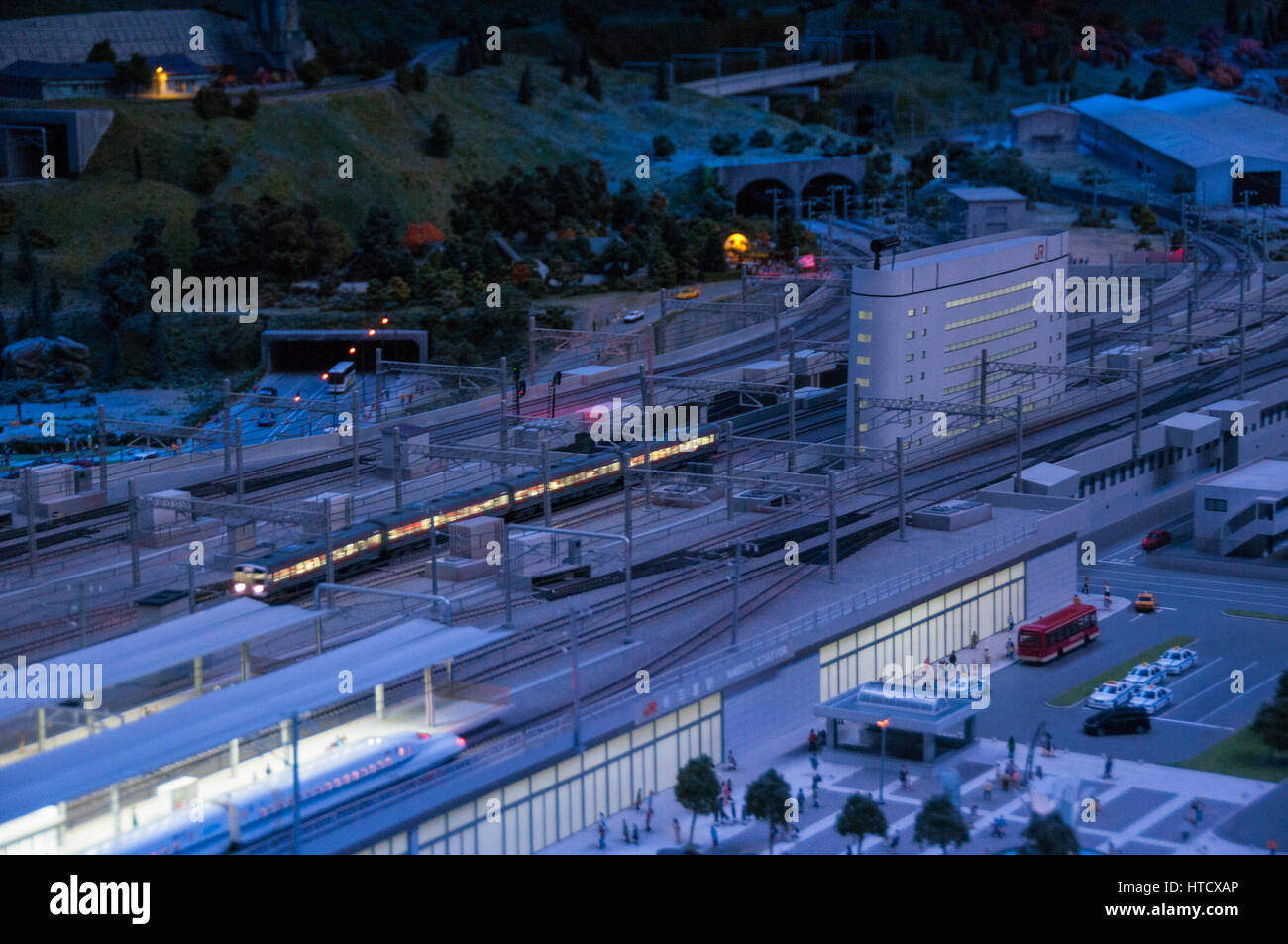 The model railway at the SCMaglev and Railway Park, Nagoya, Japan ...