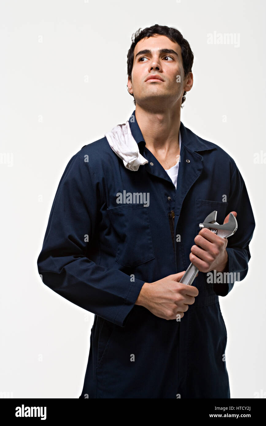 Portrait of a mechanic Stock Photo - Alamy
