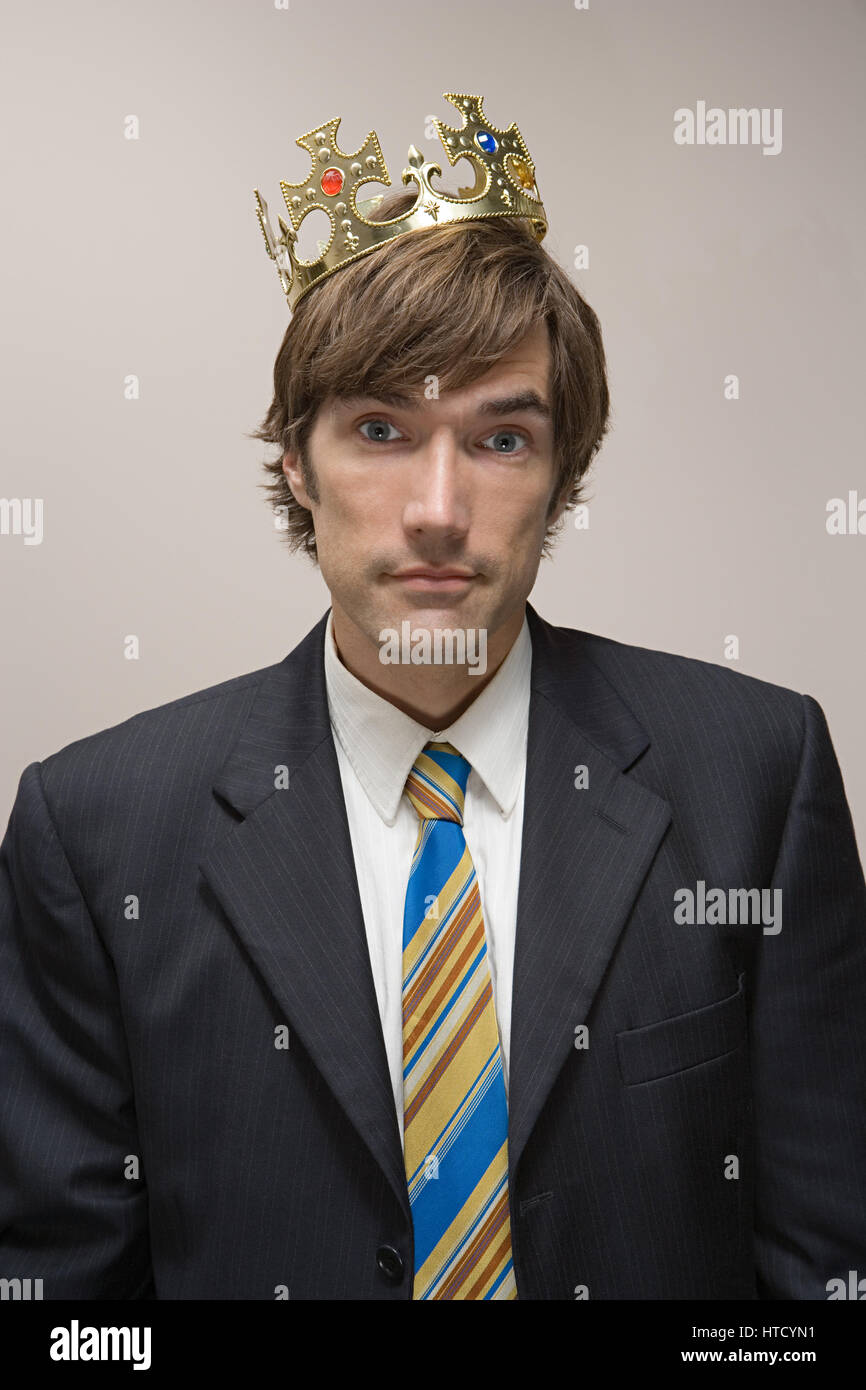 Man wearing a crown Stock Photo - Alamy