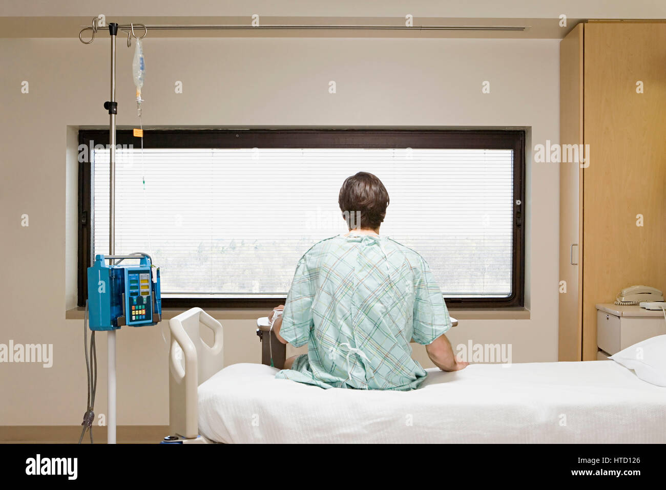 Patient on a drip Stock Photo - Alamy