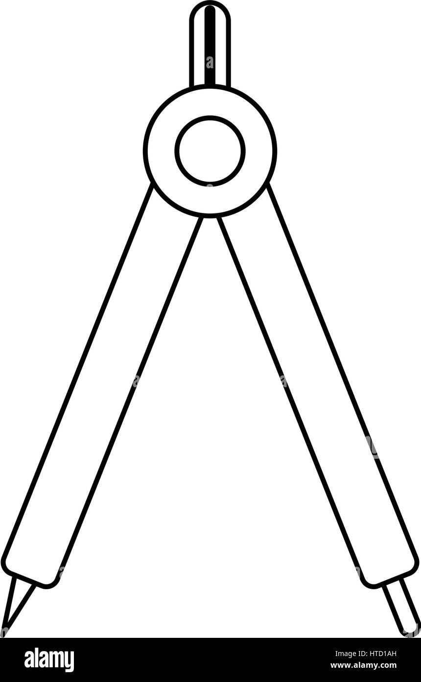 compass geometry school image line Stock Vector Image & Art - Alamy