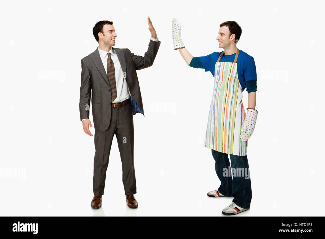 Businessman and house husband Stock Photo - Alamy