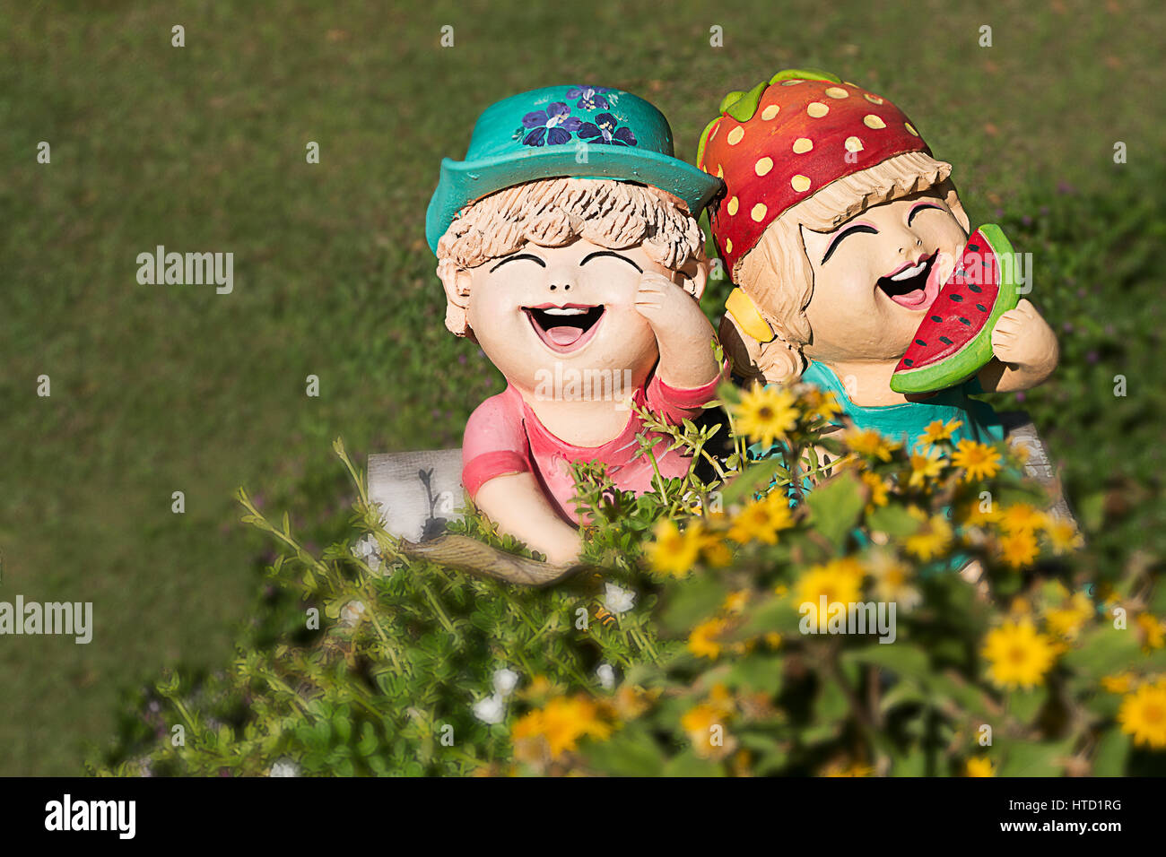 close up,Happy dolls in the garden Stock Photo - Alamy