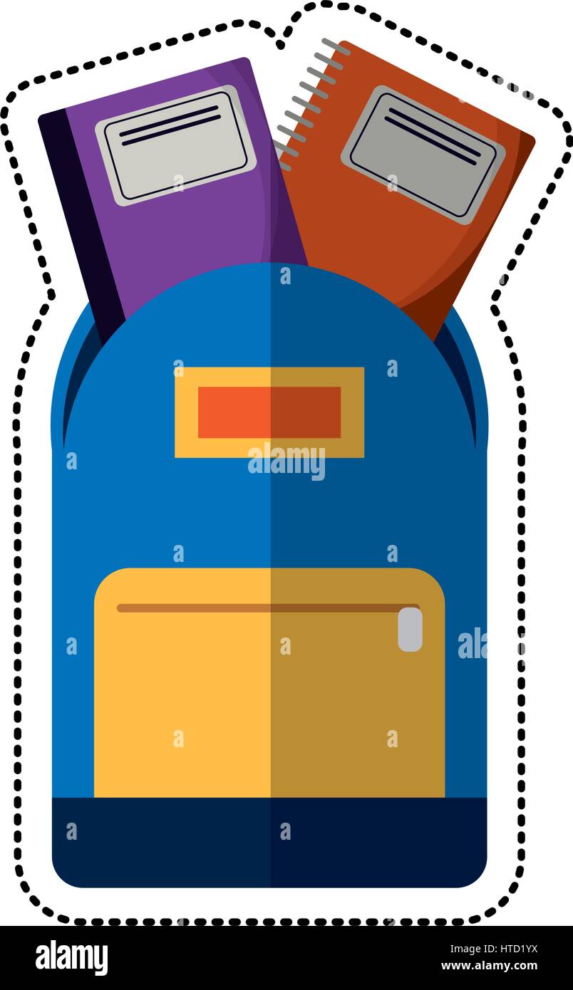 cartoon school bag book notebook Stock Vector Image & Art - Alamy