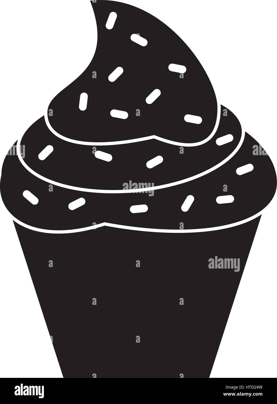 cupcake sweet dessert pictogram Stock Vector Image & Art - Alamy
