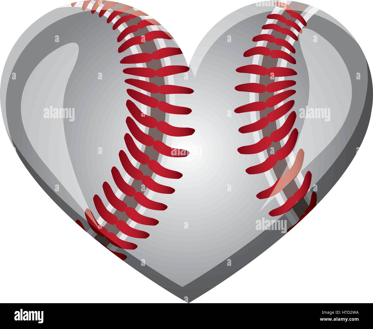 white background of heart with texture of baseball ball Stock Vector ...
