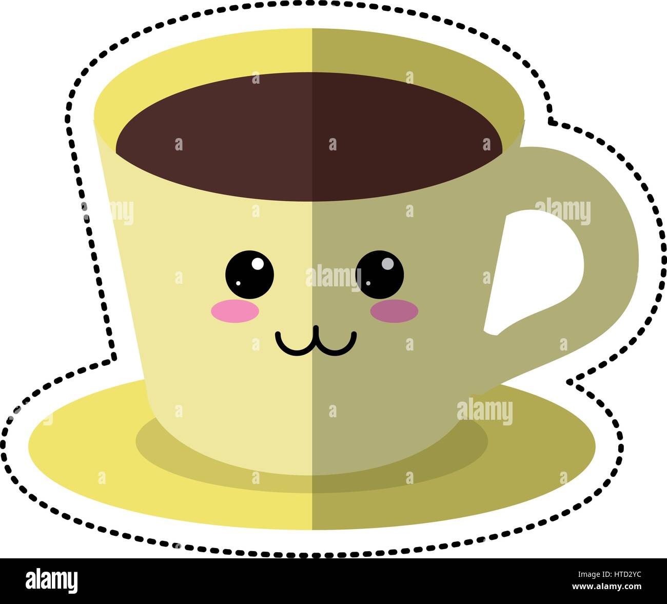 cartoon coffee cup plate Stock Vector Image & Art - Alamy