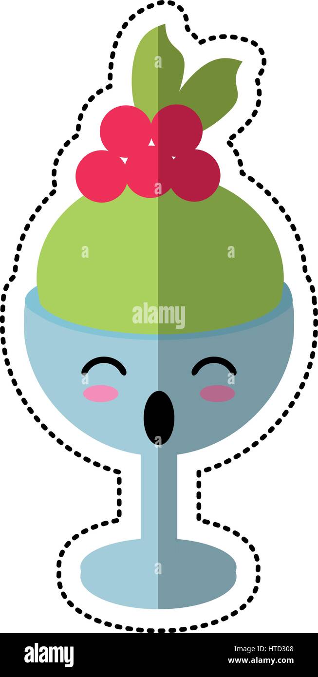 Glass sundae Stock Vector Images - Alamy