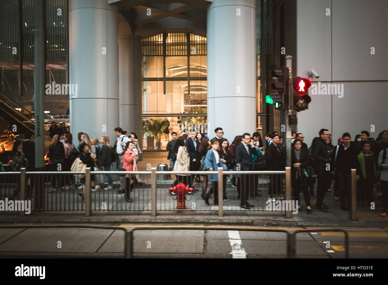 Crowded Hong Kong Central Street after work Stock Photo - Alamy
