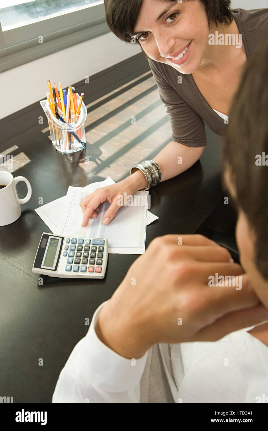Couple sorting out finances Stock Photo - Alamy