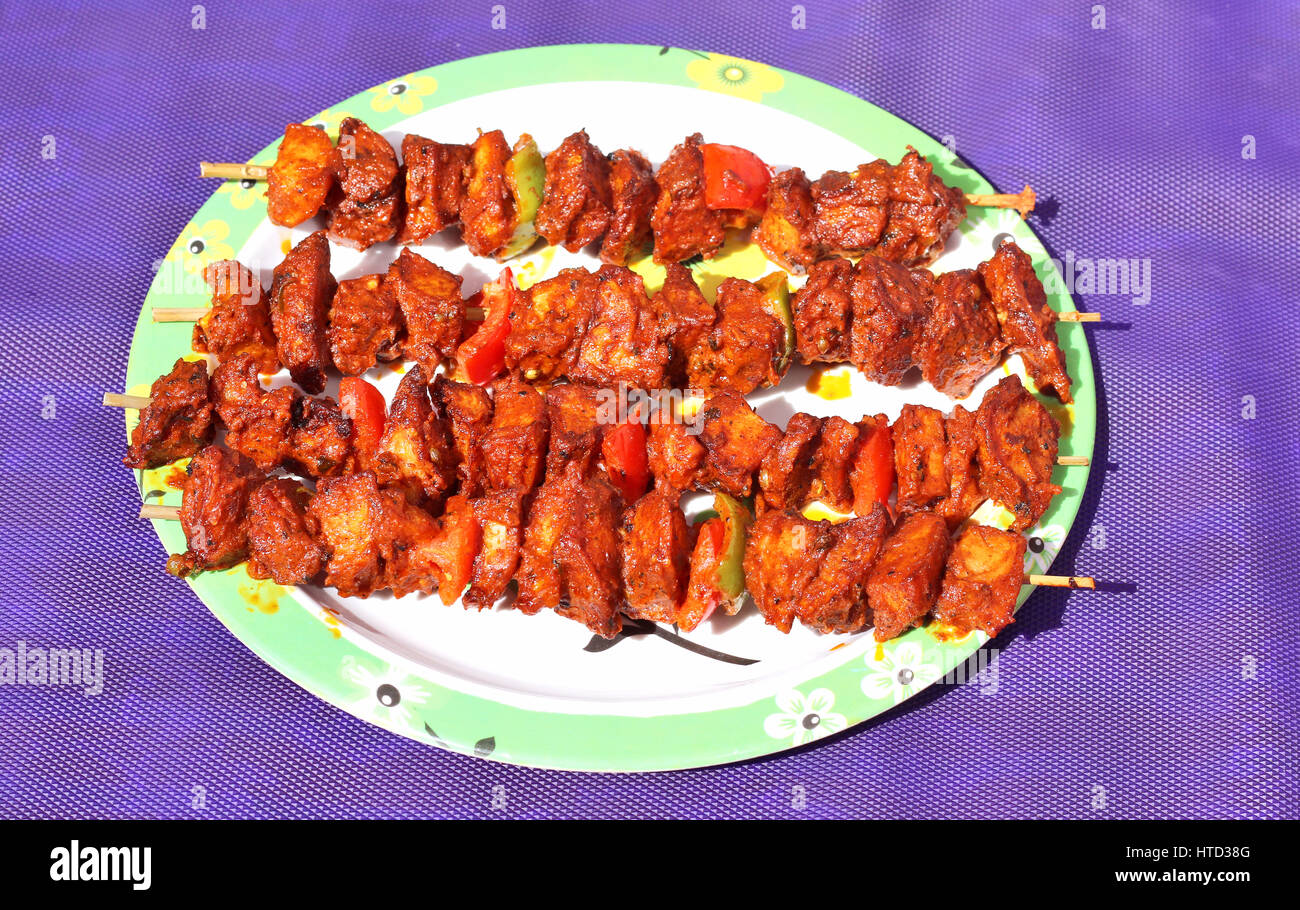 Potato tikka barbeque Stock Photo - Alamy