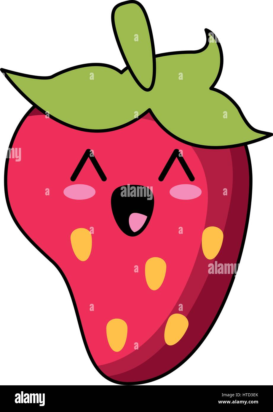 Kawaii strawberry fruit nutrition Stock Vector Images - Alamy