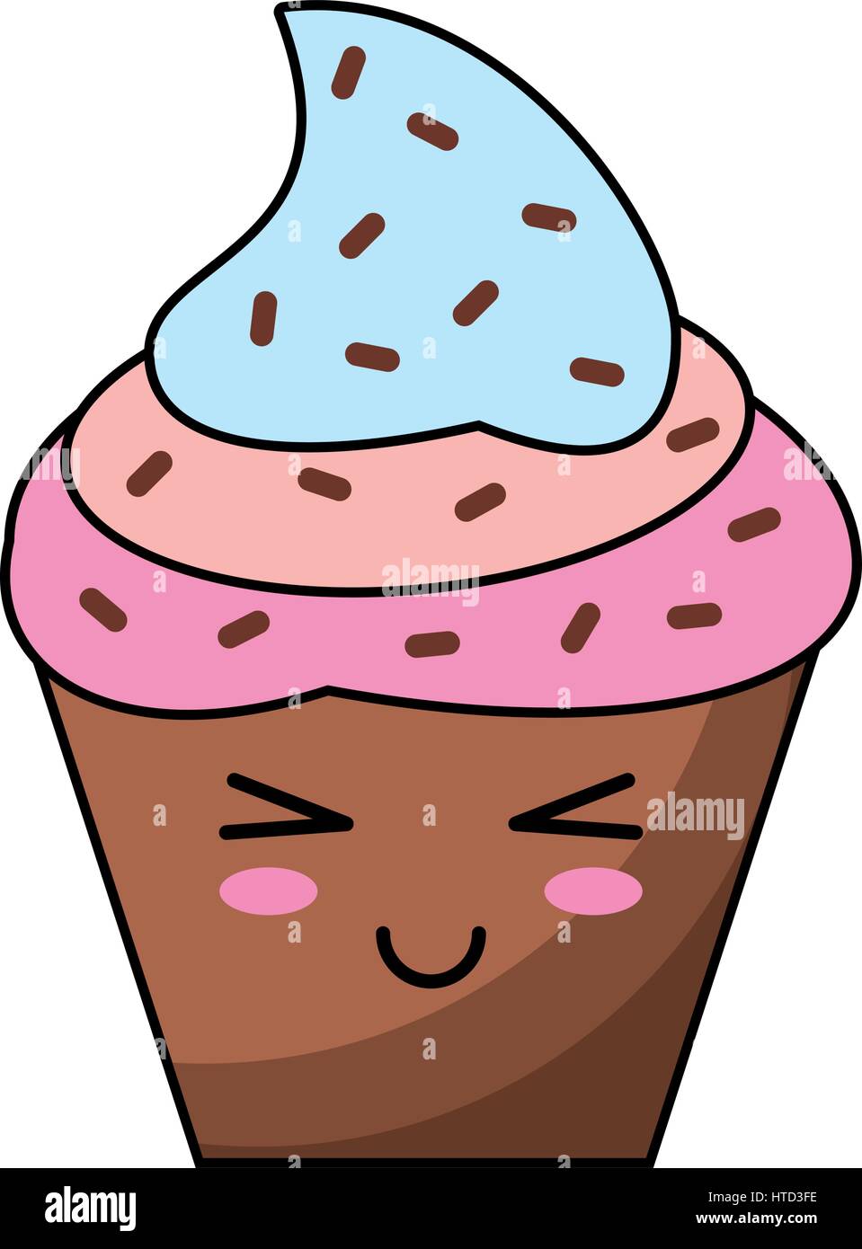 Kawaii cupcake design hi-res stock photography and images - Alamy