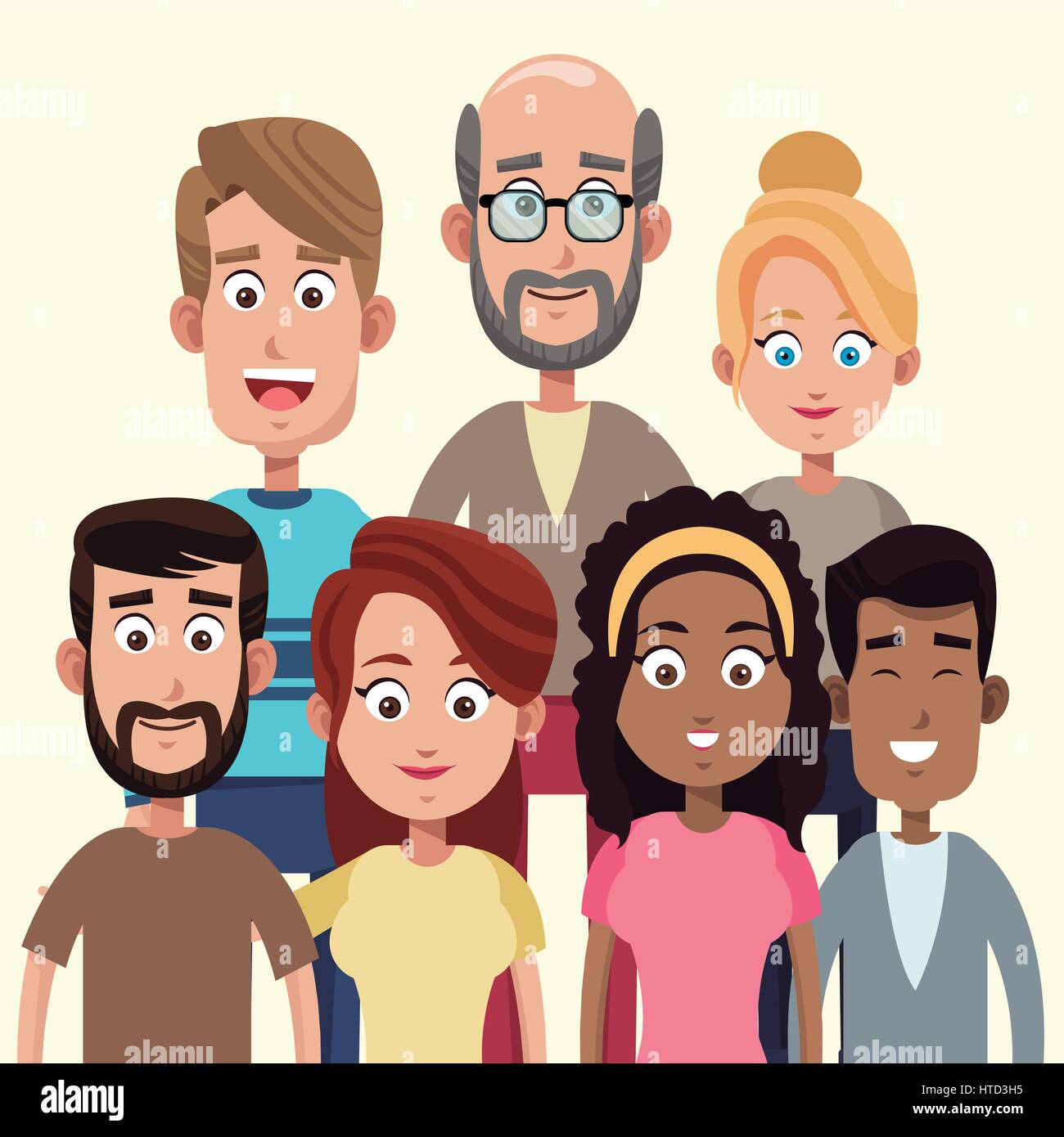 group people members family Stock Vector Image & Art - Alamy