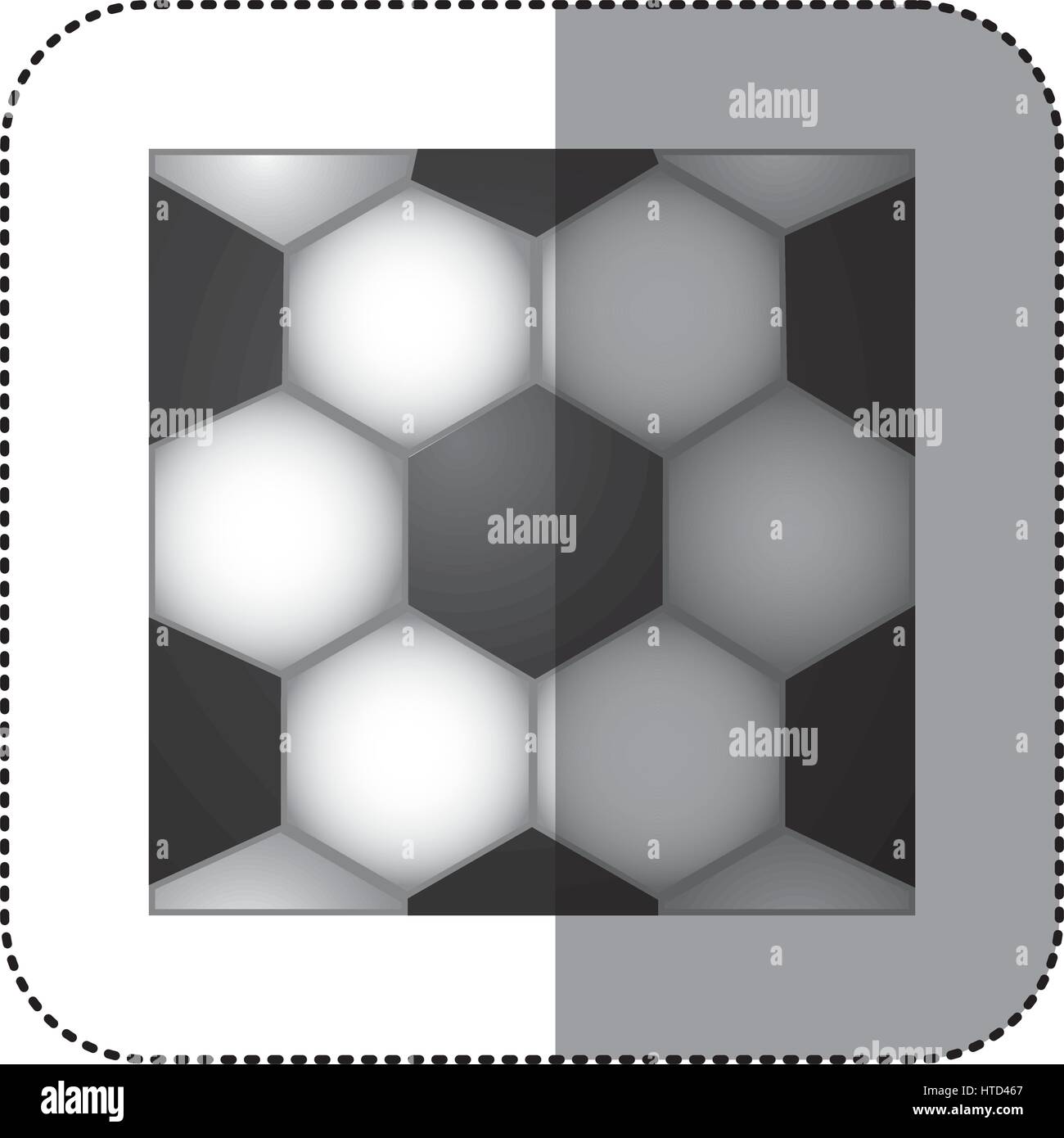 square sticker background with soccer ball texture Stock Vector Image ...