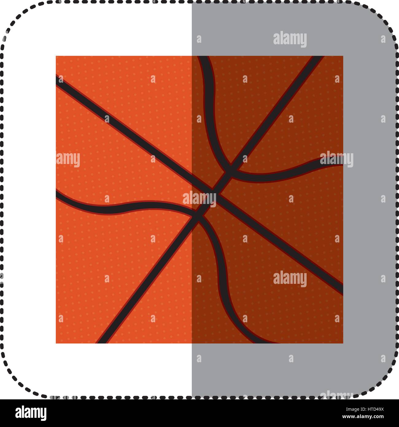 square sticker background with basketball ball texture Stock Vector ...