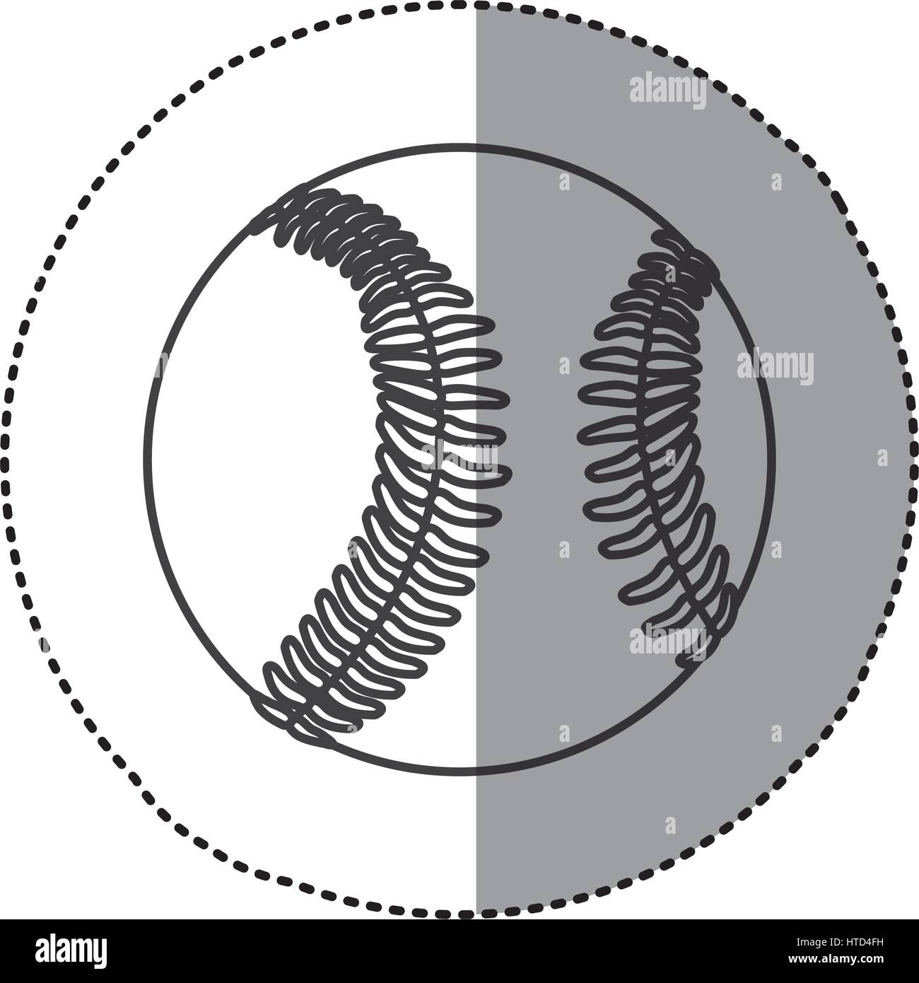 grayscale sticker with baseball ball Stock Vector Image & Art - Alamy