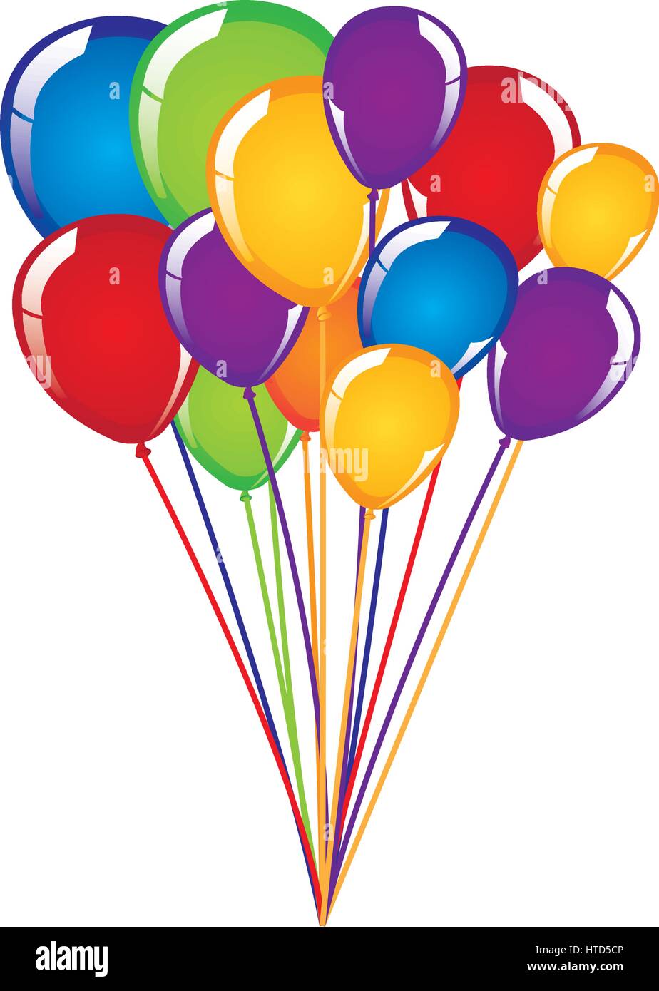 white background with colorful balloons Stock Vector Image & Art - Alamy