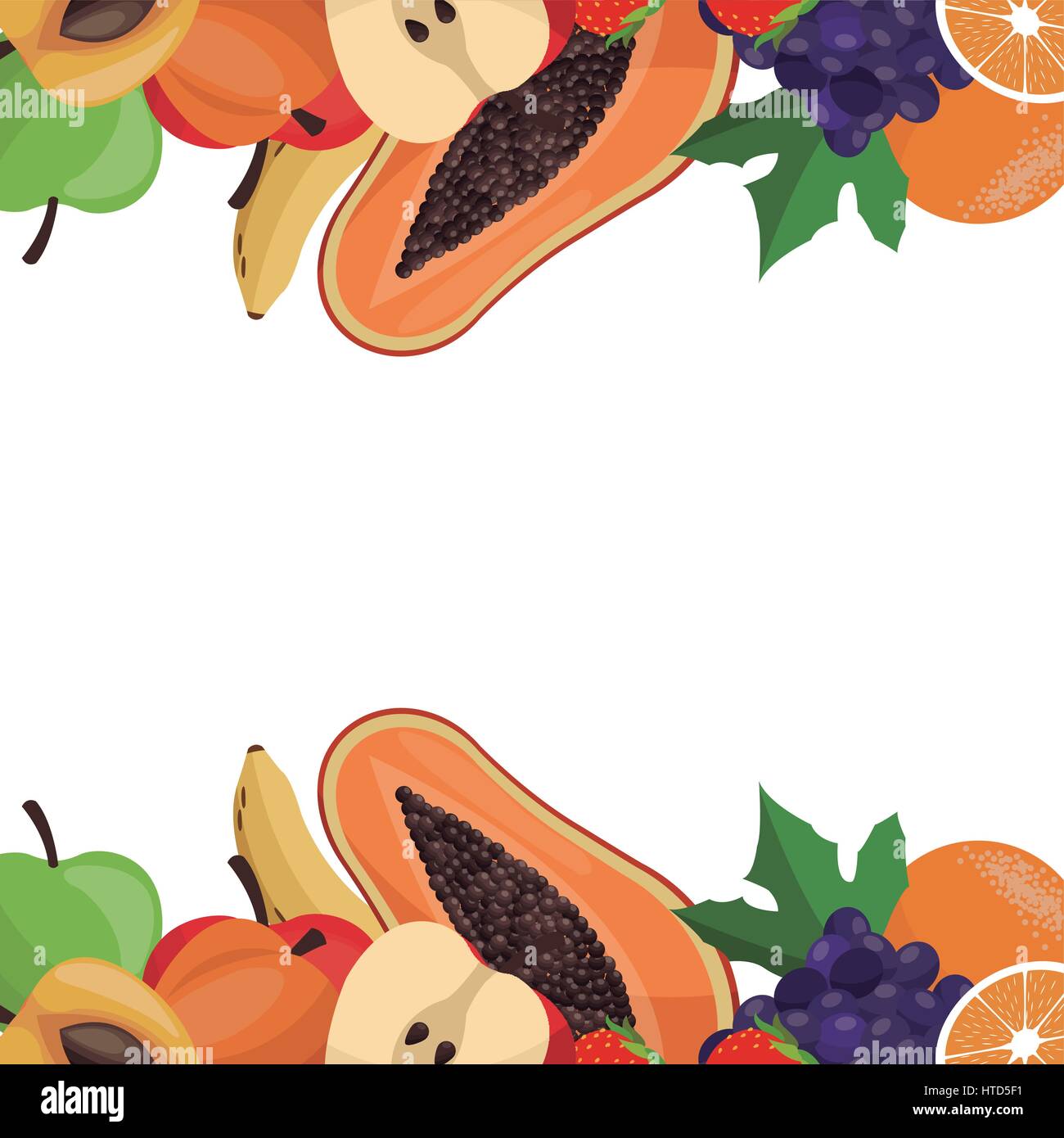 fruit healthy border card Stock Vector Image & Art - Alamy