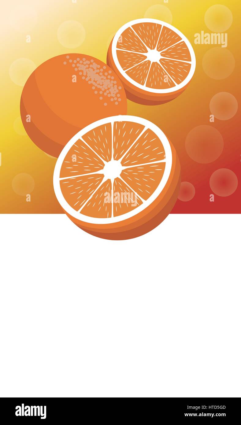 brochure orange fruit template Stock Vector Image & Art - Alamy