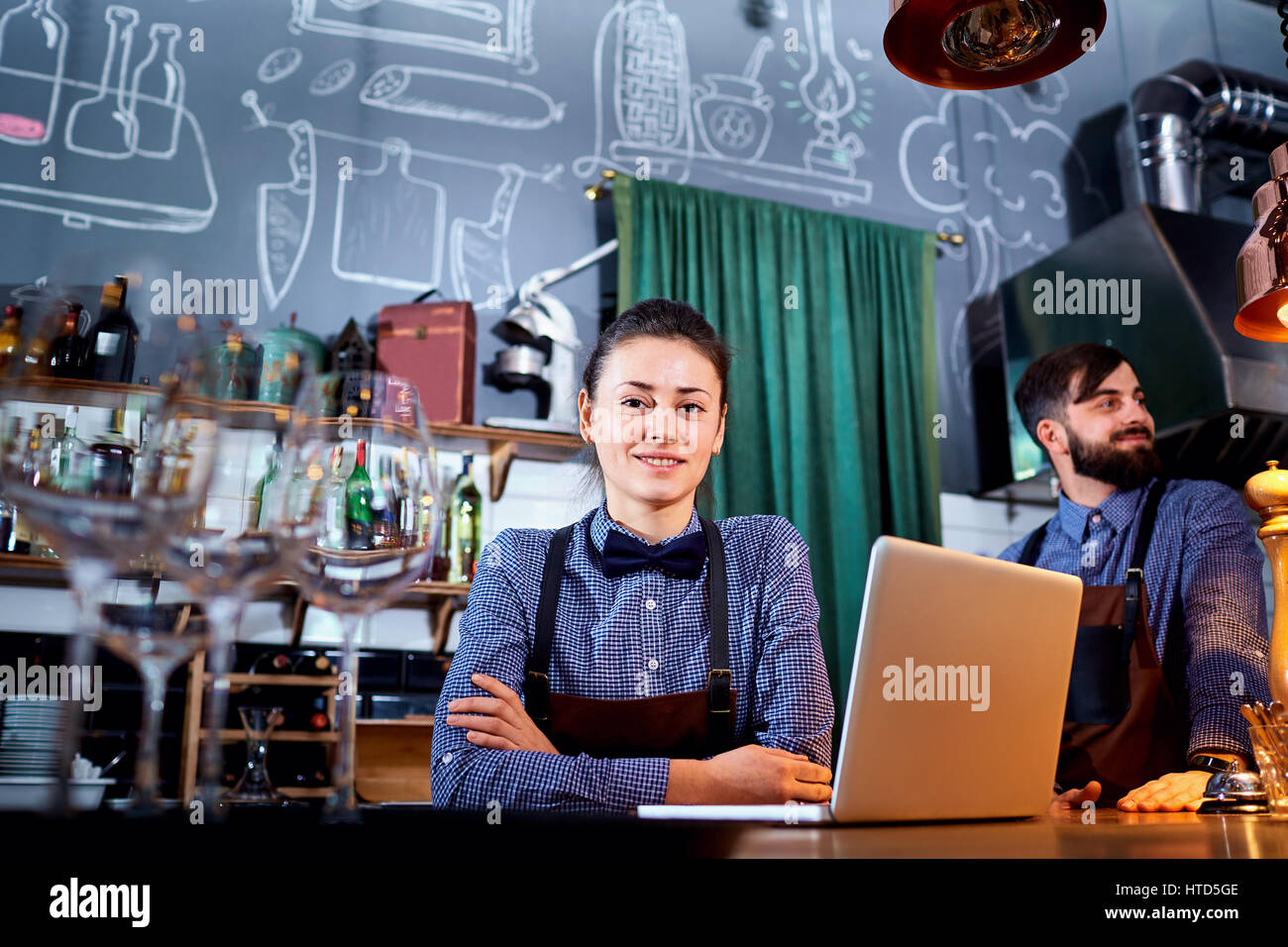 Women bar staff hi-res stock photography and images - Alamy