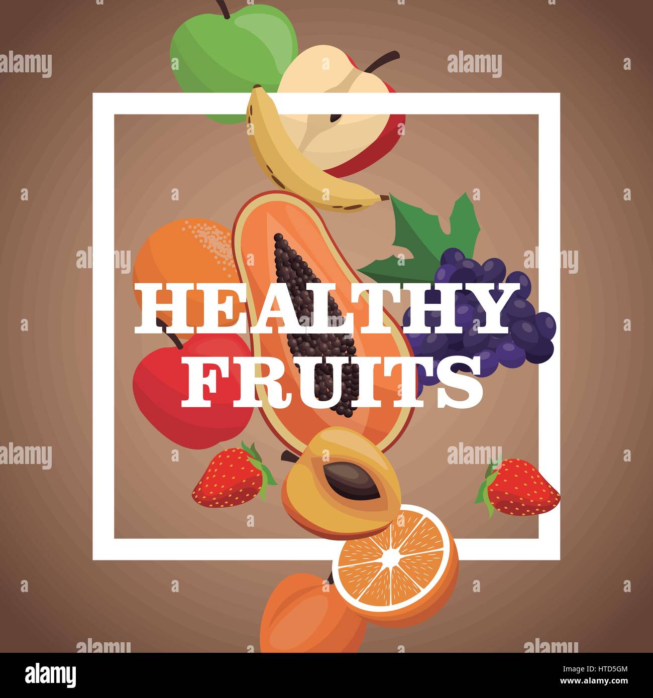 poster healthy fruits tasty meal Stock Vector Image & Art - Alamy