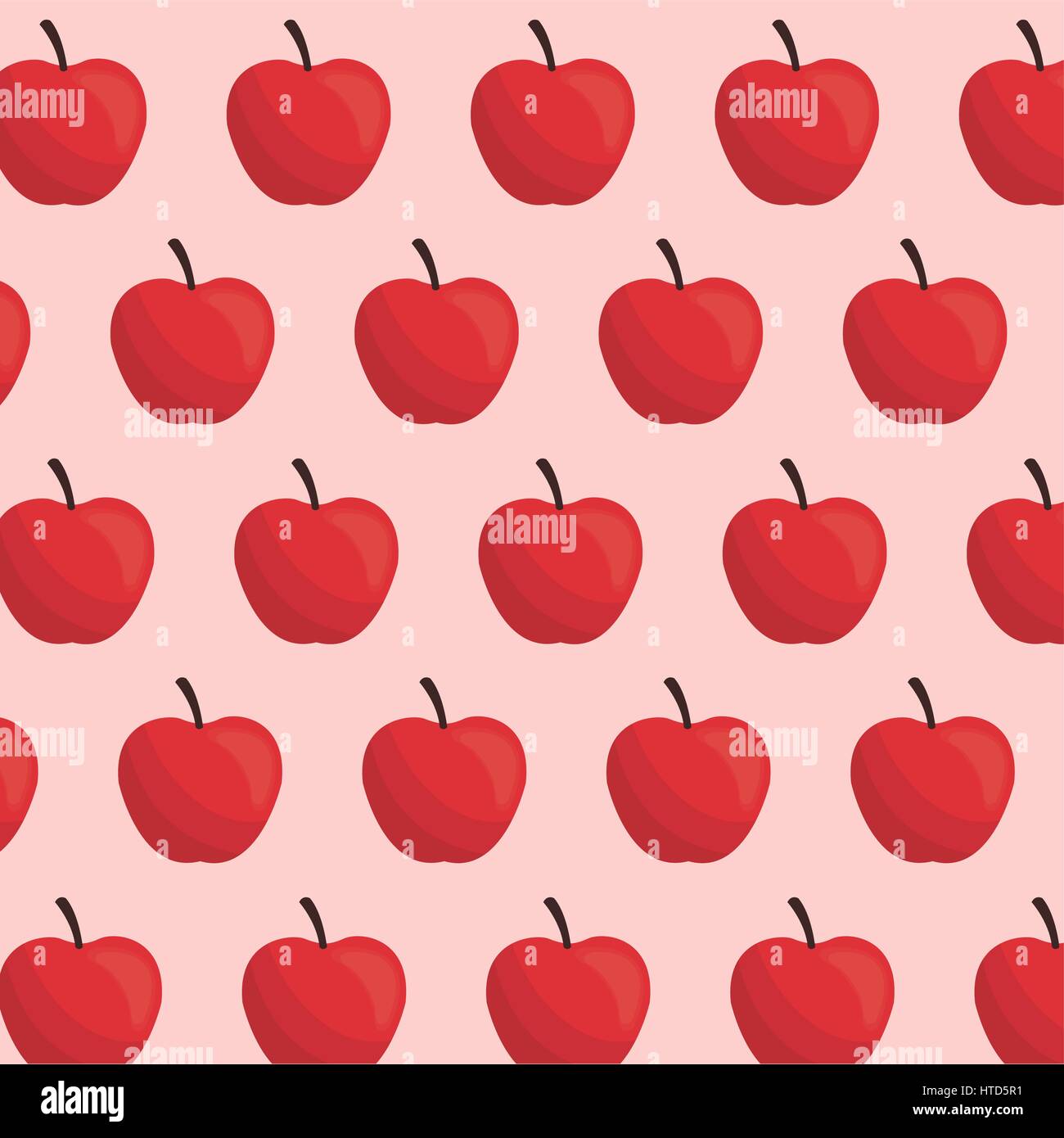 Apple Fruit Seamless Pattern Stock Vector Image And Art Alamy