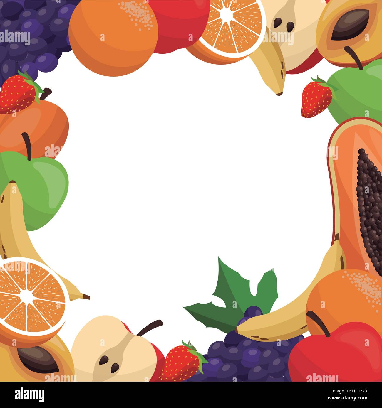 fruit delicious frame design Stock Vector Image & Art - Alamy
