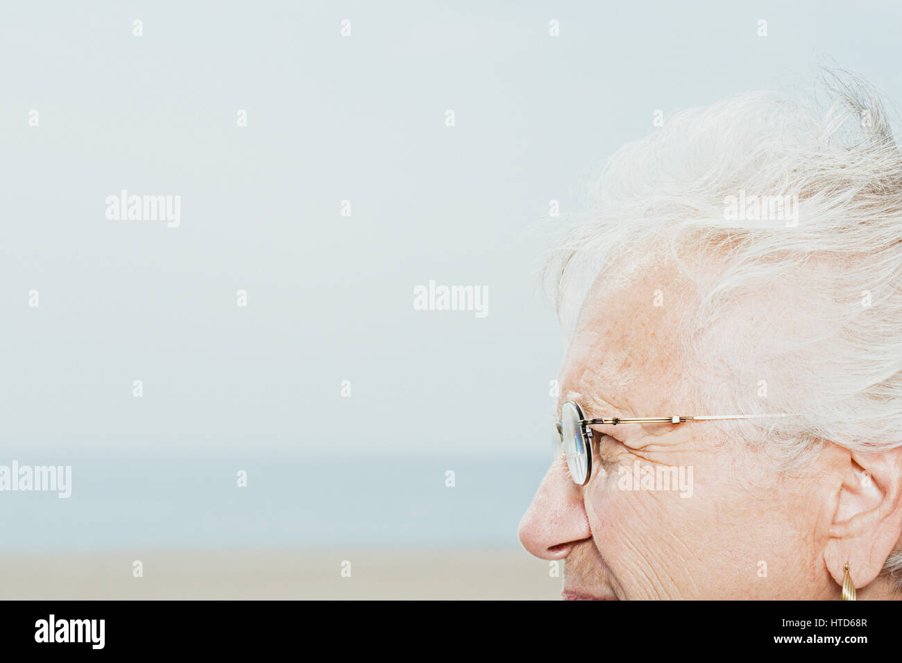 Profile of a senior woman Stock Photo - Alamy