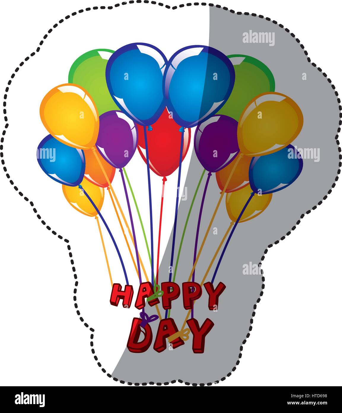Happy text balloons letters Stock Vector Images - Alamy
