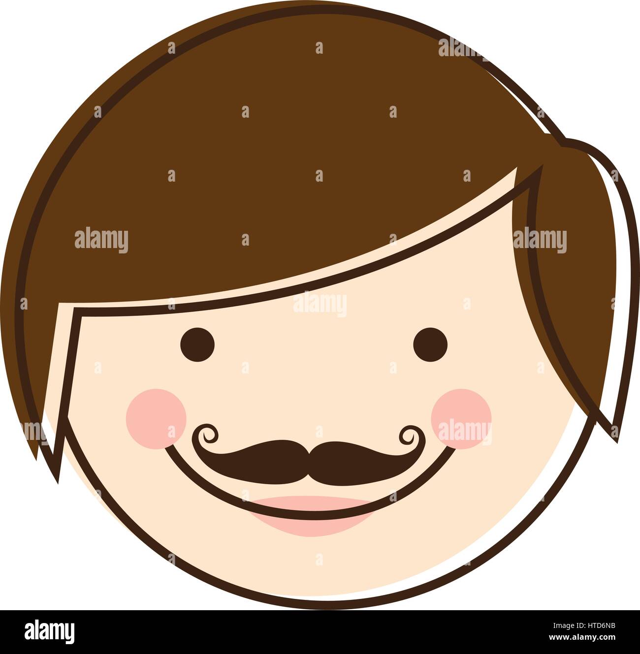 colorful silhouette cartoon man father face Stock Vector Image & Art ...