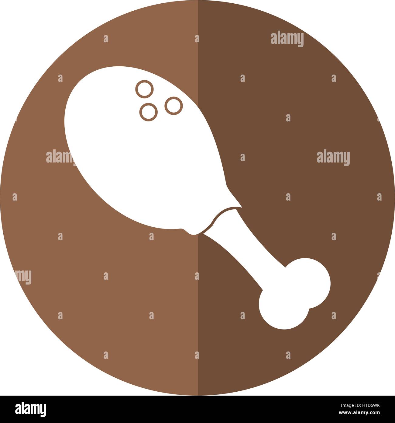 chicken thigh roasted shadow Stock Vector Image & Art - Alamy