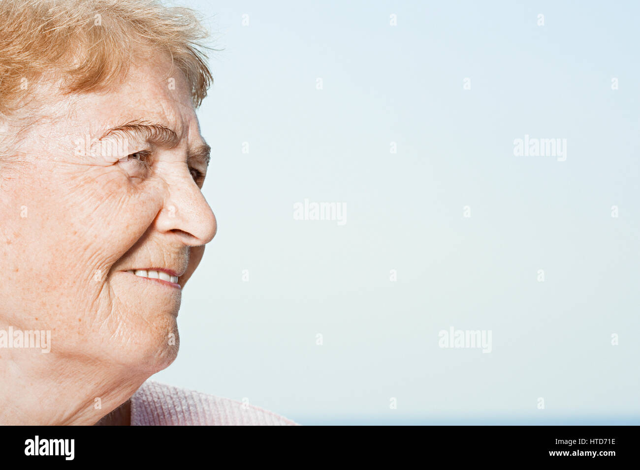 Profile of a senior woman Stock Photo - Alamy