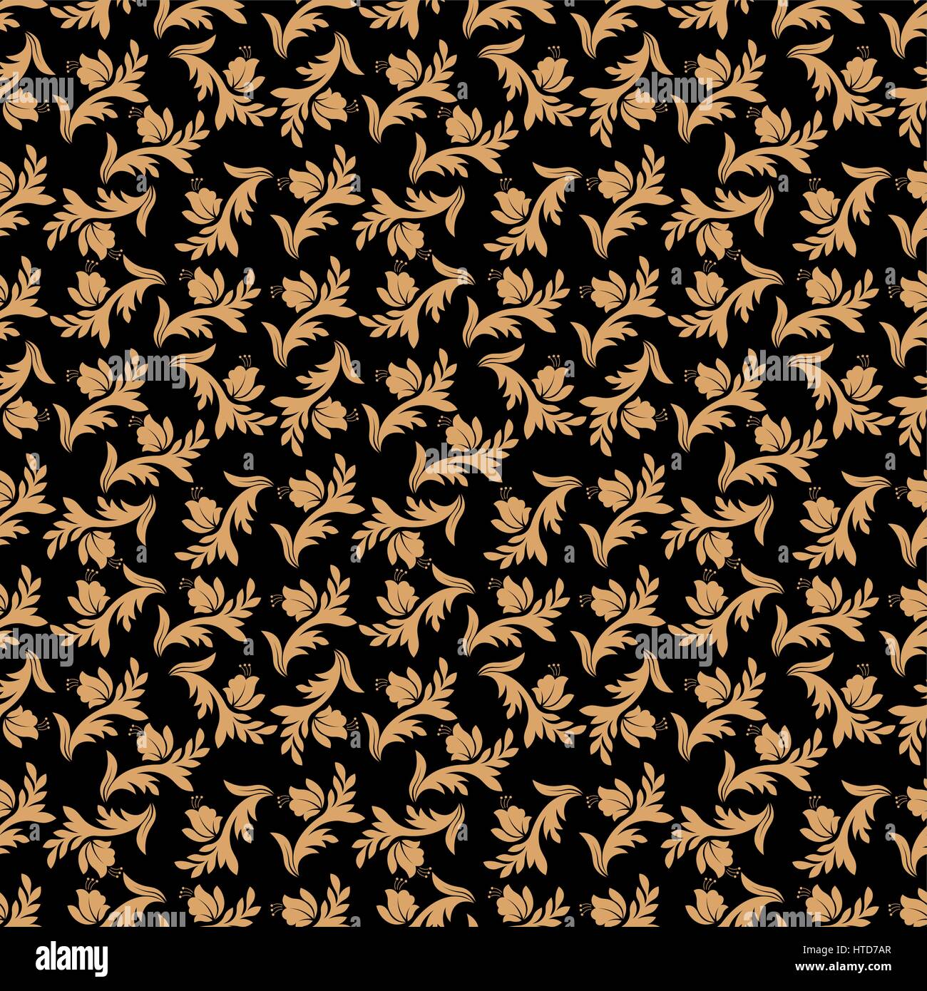 Vector seamless pattern. Luxury foliage texture of Baroque style ...