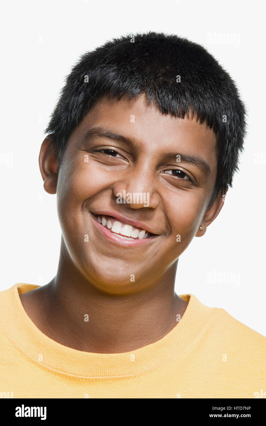 Portrait of a teenage boy Stock Photo - Alamy
