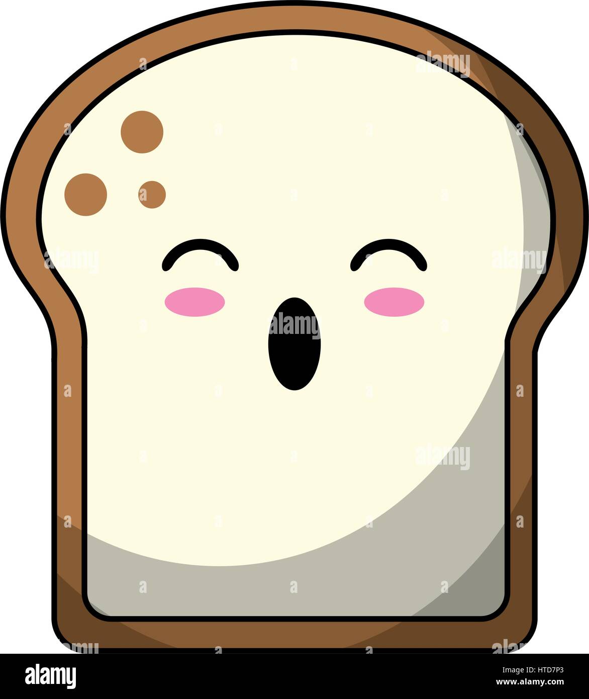 Cute bread slice cartoon character Stock Vector Images - Alamy