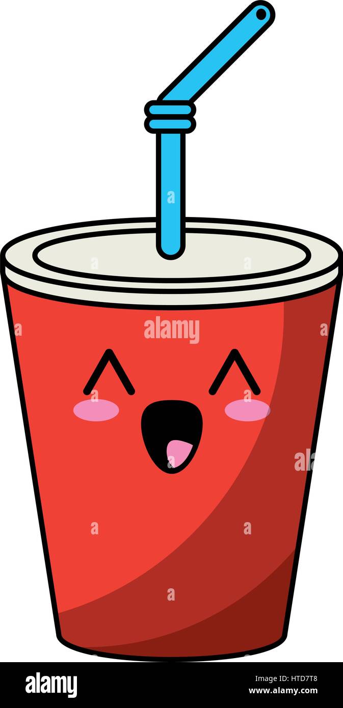 kawaii plastic cup drink cola Stock Vector Image & Art - Alamy