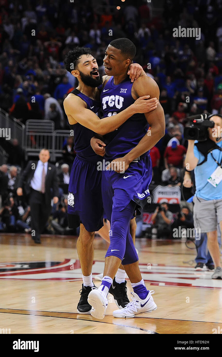 Kansas City, Missouri, USA. 09th Mar, 2017. TCU Horned Frogs guard Alex ...