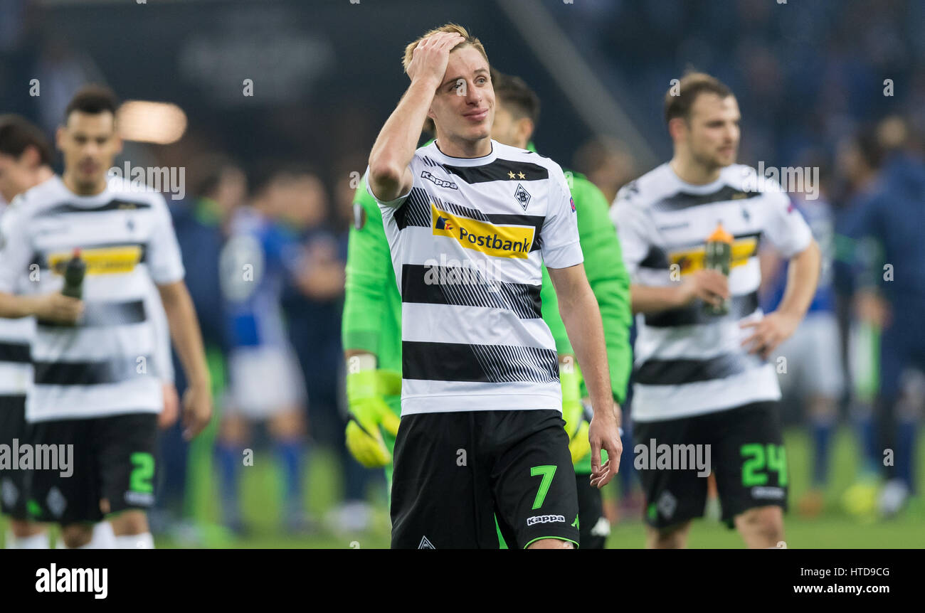 Gelsenkirchen, Germany. 09th Mar, 2017. Moenchengladbach's Patrick ...