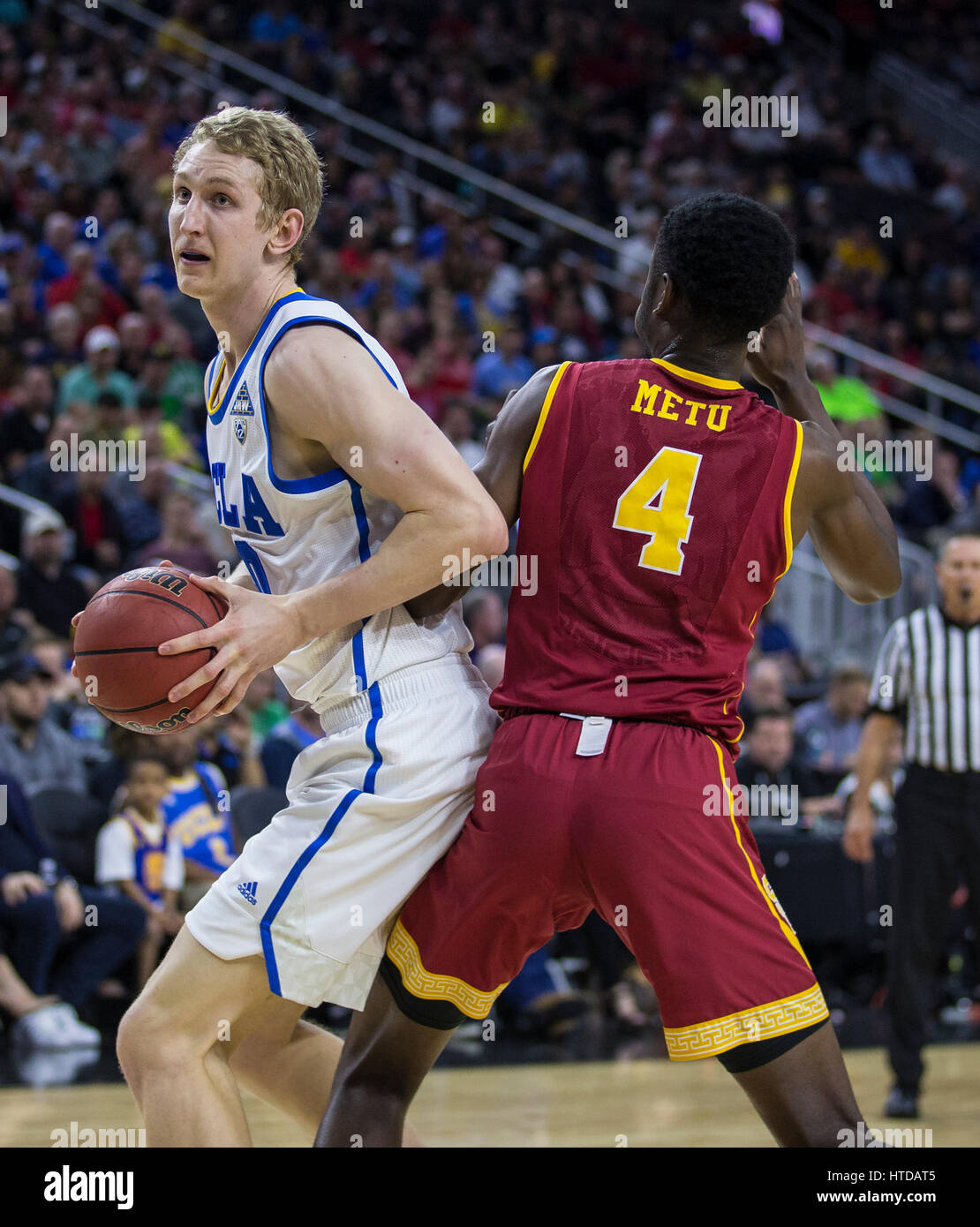 Mar 09 2017 Las Vegas, NV, U.S.A. UCLA center Thomas Welsh (40) scored ...