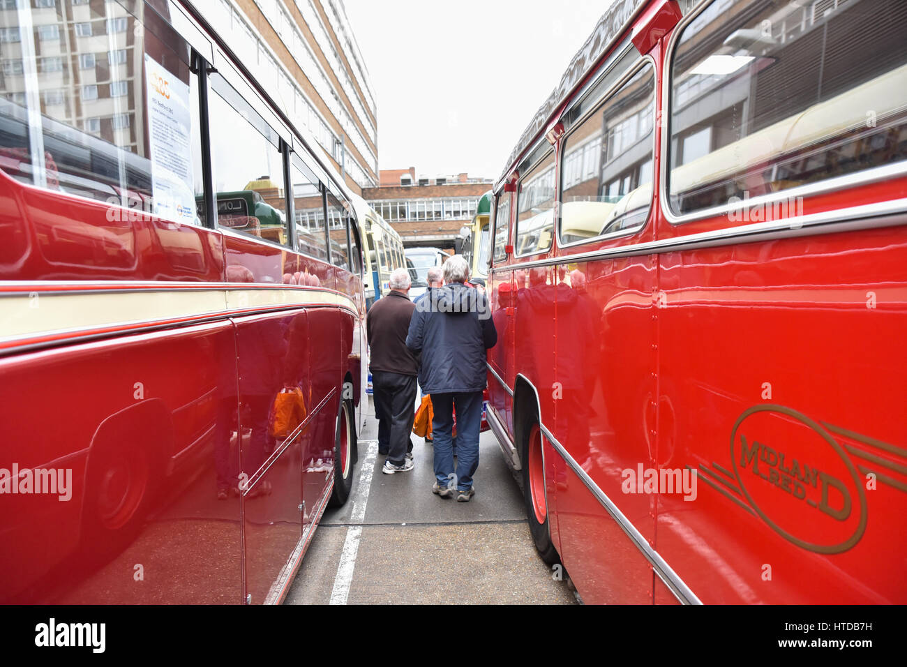 Victoria Coach Station, London, UK. 10th Mar, 2017. Classic coaches and ...