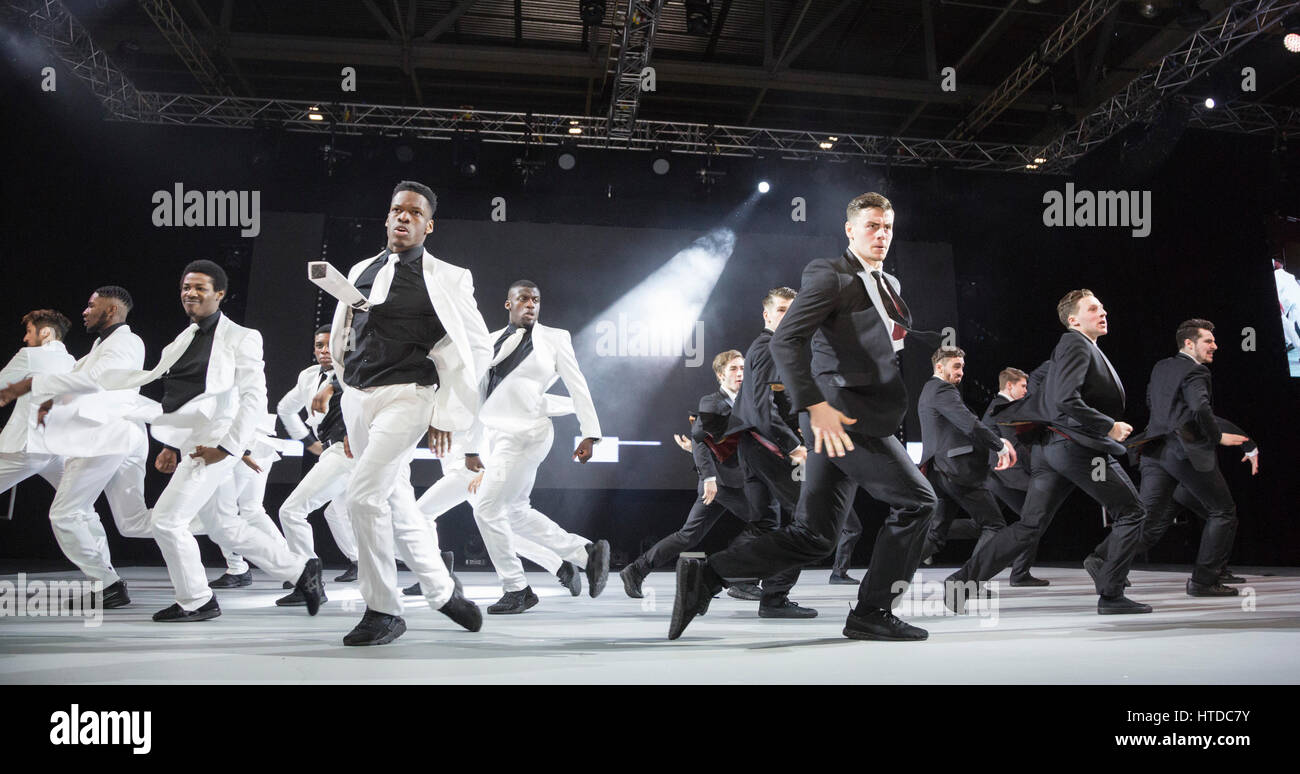 London, UK. 10th Mar, 2017. Bird College perform on stage at MOVE IT ...