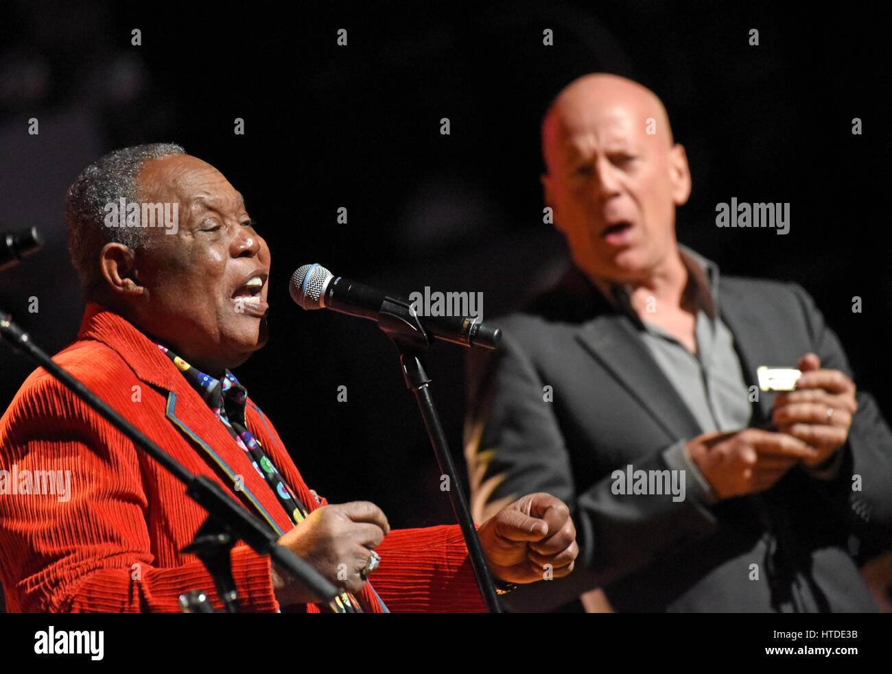 New York, NY, USA. 9th Mar, 2017. Sam Moore, Bruce Willis in attendance ...