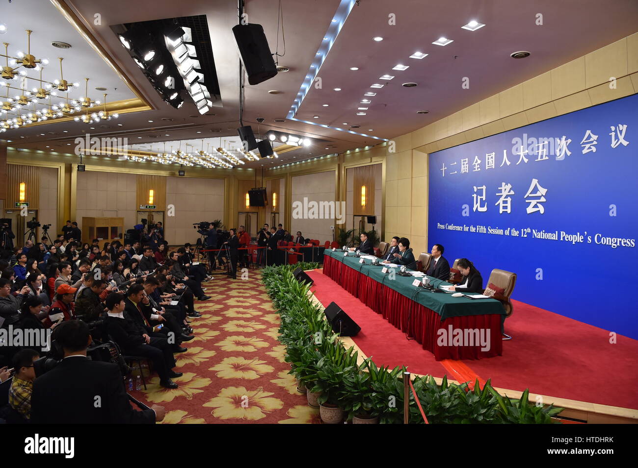 Beijing, China. 11th Mar, 2017. Li Bin, head of the National Health and Family Planning ...