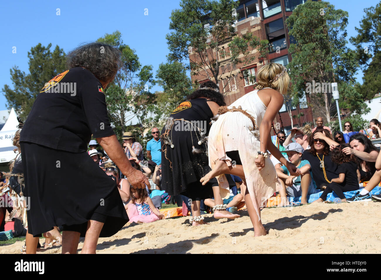 Sydney, Australia. 11th Mar, 2017. The Aboriginal ‘Barangaroo Ngangamay ...